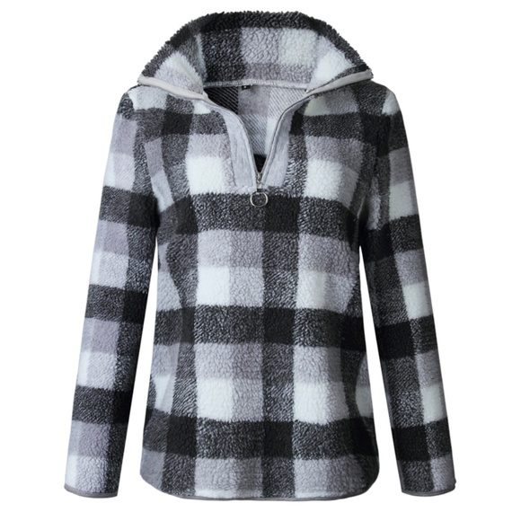 Tops | 14 Zip Buffalo Plaid Pullover | Poshmark